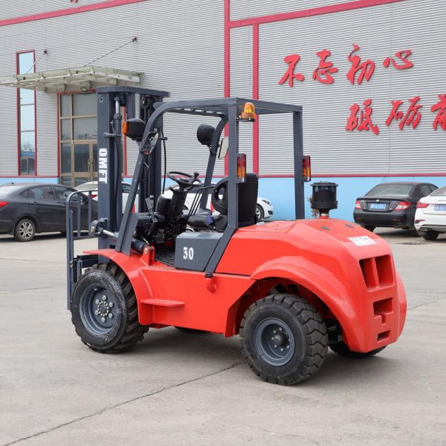 Rough Terrain 2t 2.5t 3t 3.5t 4t 5t off Road Outdoor 4X4 4WD 4drives 4wheels Forklift Fork Lift Tcm/Linde/Yale/Toyota/Crown/Hyster/Tcm/Nissan Big Tyres
