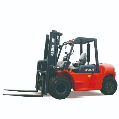 Cina Camione elevatore diesel da 7 tonnellate con altezza di sollevamento 3000-7000 mm Min. Larghezza dell'accoppiamento ad angolo retto 5620 mm in vendita