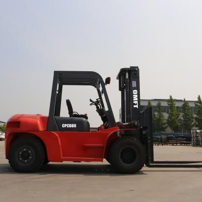 China Elevador elétrico diesel de 8 toneladas com pneus sólidos à venda