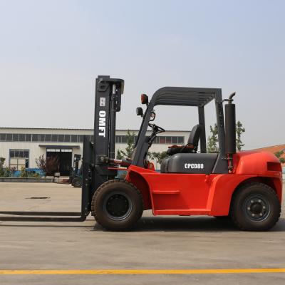 China Caminhão em empilhadeira a diesel de 8 toneladas com CPCD80 e largura mínima do canal de ângulo direito 3060 mm à venda