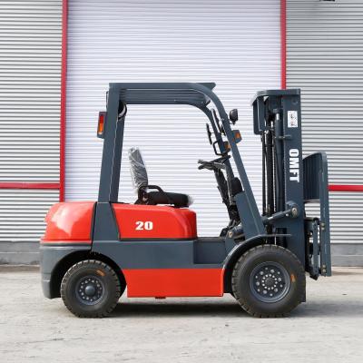 Cina 2.0 tonnellate di 2 t di carrello elevatore diesel a quattro ruote carrello elevatore per magazzini con motore Mitsubishi in vendita