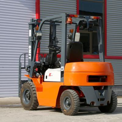 China 2.5 ton 2500 kg Cpcd25 Diesel vorkheftruck met 3m 3000mm Duplex en vrije lift in banden Te koop