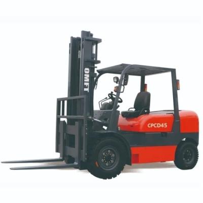 China Voorwaarde 4.5 5 ton diesel vorkheftruck met containermast bevestiging cpcd vork 1070 mm Te koop