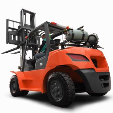 China 6ton 5ton 7ton Forklift Truck with Us GM4.3 Gasoline Engine and Pneumatic/Solid Tires for sale