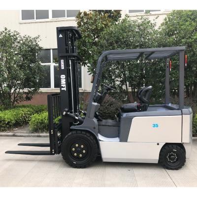 Cina 3m 4.5m 6m Full Free Mast Ce ISO 3.5t Elettrico carrello elevatore con 1070mm Forch Positioner Clamp in vendita