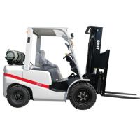 China 2975mm Min. Width Double Fuel EPA Certificated Forklift with Side Shift Cabin Solid Tire for sale