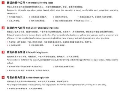 China 5 Tonnen 6 Tonnen Batterie Gabelstapler mit 3 m Zwei-Stufen-Full Free Mast Duplex CPD50/60 zu verkaufen