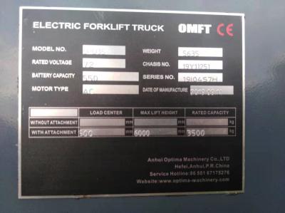 Cina 3.5ton 3500kgs Smart 4 ruote carrello elettrico con motore a corrente alternata batteria 72V/550ah in vendita
