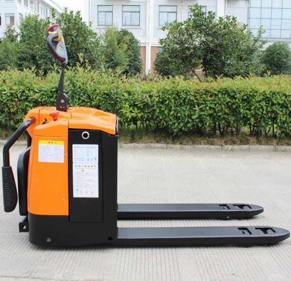 Quality 2t 2.0ton 2000kg Full Electric Pallet Truck with Large Capacity Battery Stand-on for sale