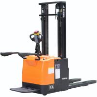China 1.6 Ton Stand Type Self-Loading Self-Unloading Electric Stacker with 24V/210ah Battery for sale