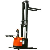 China 2.0 Ton Stand Type Self-Loading Self-Unloading Electric Stacker with 560X1220mm Fork for sale