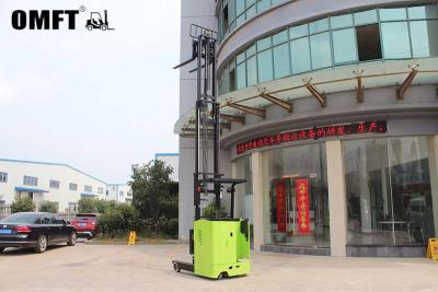 China Stand-on/Seated Double Scissor Forks Reach Stacker Free Battery Charger and Giant Battery for sale