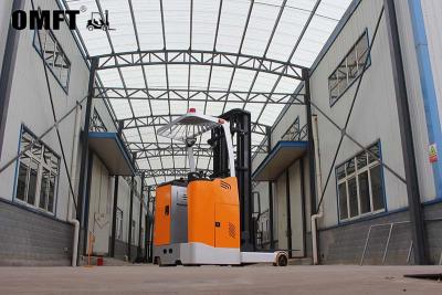 China Battery Operated 2.0 Ton Stand Reach Forklift for Easy Navigation in Confined Spaces for sale