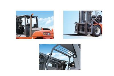 China Altura de elevación 3000-7000 mm 16t Fuel forklift Fd160 con cabina y posicionador de horquilla en venta