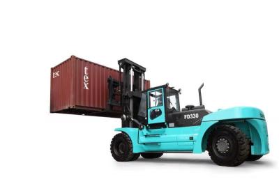 China Altura de elevación 3000-7000 mm 16t Fuel forklift Fd160 con cabina y posicionador de horquilla en venta