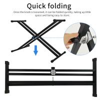 China Upgraded Thickened X Type Keyboard Stand Quick Foldable Keyboard Stand Double Braced for sale