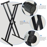 China Upgraded Thickened X Type Keyboard Stand Quick Foldable Keyboard Stand Double Braced for sale