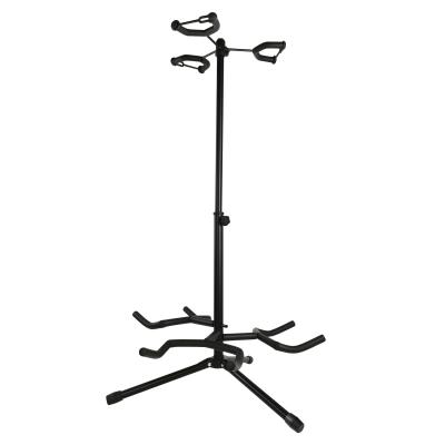 China Adjustable Triple Guitar Stand Anti Slip Stable Multi Instrument Holder For Guitar Bass Ukulele for sale