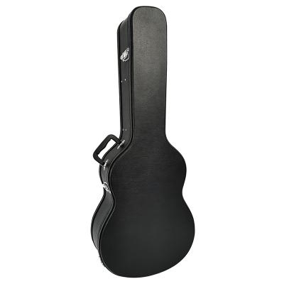China 38 39‑Inch Black Classical Guitar Hard Case Wooden Frame Shock‑Resistant Portable Storage Box for sale