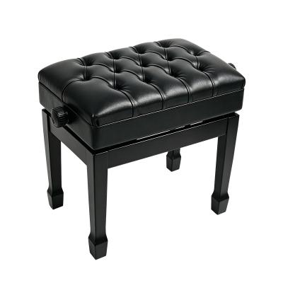 China Adjustable Wooden Piano Bench With Storage Single Padded Piano Stool For Piano Digital Keyboard for sale