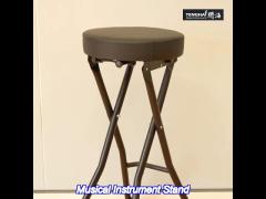 3 in 1 foldable guitar stool with guitar holder foot rest portable metal guitar performance chair