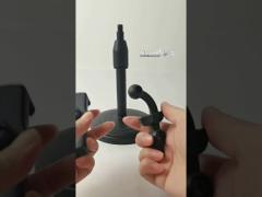 desktop live phone stand adjustable height 360° rotation weighted base anti tip design
