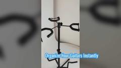 Triple Guitar Stand Space Saving Rack for Studio and Home