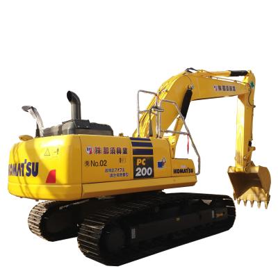 Chine Excavateur PC200 Komatsu d'occasion avec cylindre hydraulique d'origine et capacité de seau de 0,8 m3 à vendre