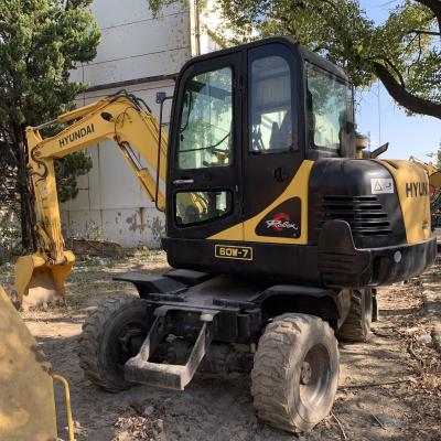 Cina Buona condizione usata Corea Hyundai 60w escavatore a ruote con cilindro idraulico originale in vendita