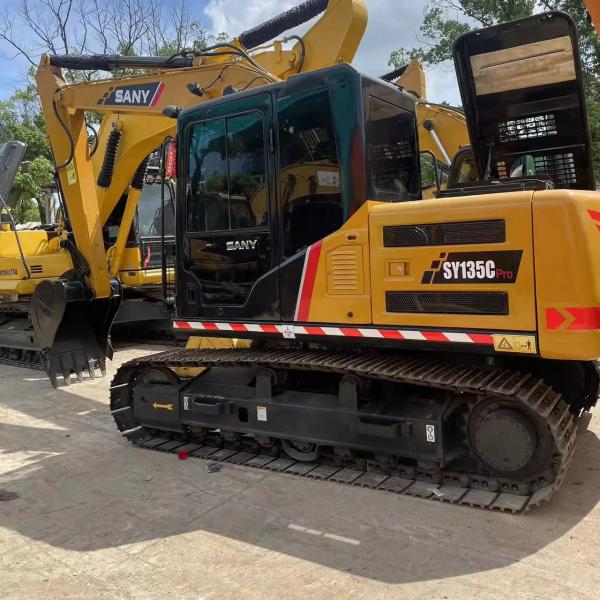 Quality 13T Used Sany135C Pro Excavator with High Work Efficiency and Original Hydraulic Valve for sale