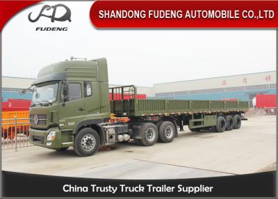China Container transport side wall semi trailer with 600 mm fence for sale