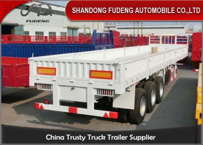 China 1.5mm Steel Plate Livestock Semi Trailers / 40 Tons Stake Bed Trailer  for sale