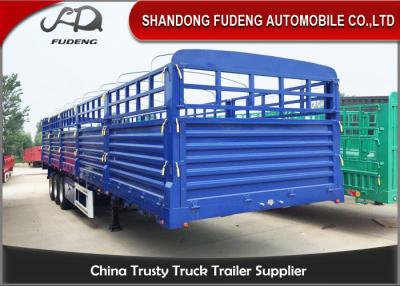 China 1500mm Height Tri Axle Side Wall Semi Trailer 3mm Pattern Frame Floor for sale