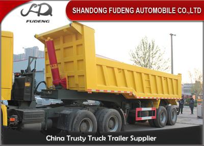 China High Strength Steel End Dump Truck With BPW Axle / 30 Tons Semi Trailer Dump Truck for sale
