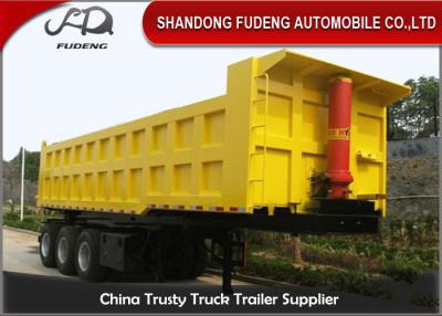 China Three / Double Axle Heavy Duty Dump Trailers , Steel Frame Tipper Semi Trailer  for sale