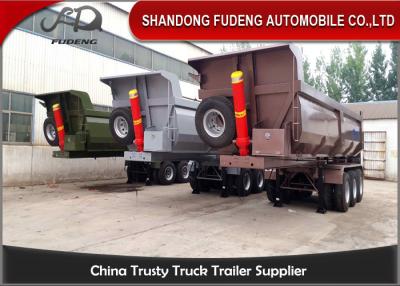 China Hyva Hydraulic System Dump Semi Trailer Rectangle / U Shape 40CBM for sale