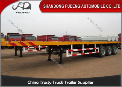 China 40ft flatbed semi aanhangwagen voor het vervoeren van container 50 toncapaciteit Te koop