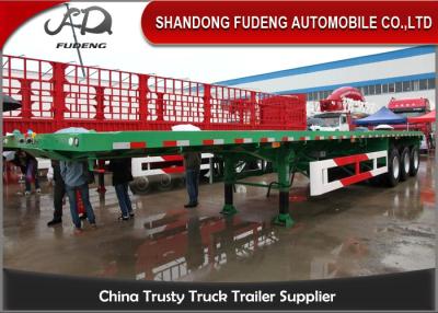 China 40 Foot Flatbed Trailer, 40 Tons Flatbed Truck Trailer With Twist Lock for sale