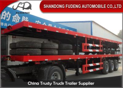 China 40 Feet High Flatbed Container Trailer For Container / Cement Bags Transport for sale