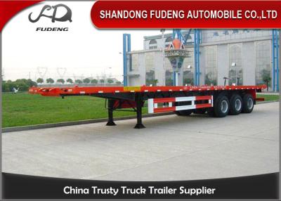 China 3 assen 20ft 40ft de verschepende containeraanhangwagens van de platform flatbed semi aanhangwagen voor verkoop Te koop