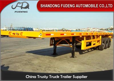 China Flatbed de Containeraanhangwagen van het containerslot 40 Ton Nuttige ladings 20 Voeten/40 Voet Te koop