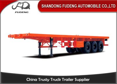 China 20ft 40ft container flat bed semi trailer, flat pack trailers price for sale
