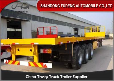 China Light Tare Weight 20ft 40ft Container loading Flatbed Semi Trailer with steel material for sale