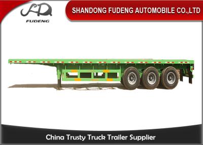 China 3 as 40ft prijs van de container60ton flatbed aanhangwagen met mechanische opschorting Te koop