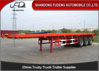China 20-40ft used container chassis, 60Tons flatbed container semi trailer for sale