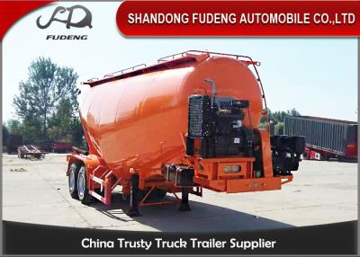 中国 ペイロード25 - 35 CBMの機械/空気懸濁液の倍の車軸鋼鉄セメントのタンク車 販売のため