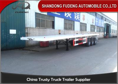 China 3 as 4 van de de containervrachtwagen van het as de vlakke bed semi aanhangwagen voor vervoer Te koop
