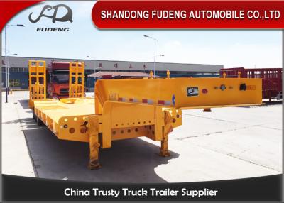 China 60ton 70 ton low bed semi trailer lowboy trailer for tractor truck head for sale
