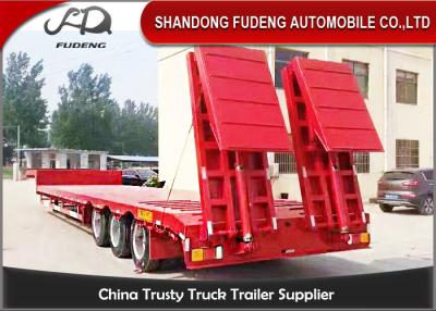 China Gooseneck Lowboy Trailer Semi 3 Axle Carry Heavy Duty Equipment Trailer Low Loader for sale