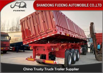 China Carbon Steel 45 Ton Tipper Semi Trailer For Sand / Stone / Bulk Cargo Transport for sale